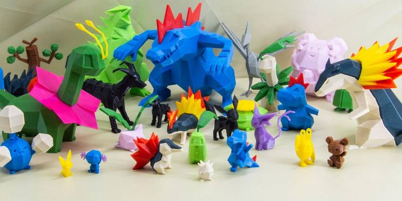 Gen 2 Pokémon & Evolution Lines Look Great In Low-Poly 3D Print