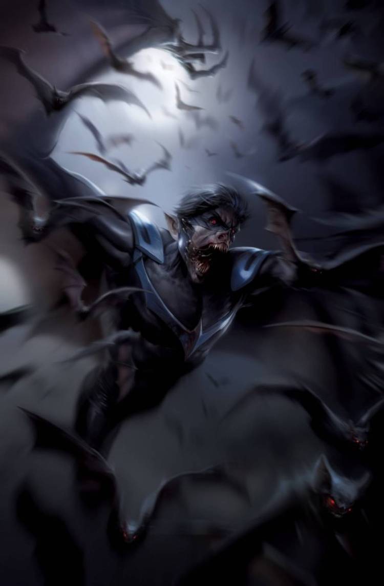 Nightwing Takes on a Horrifying New Form in DC vs Vampires Cover Art