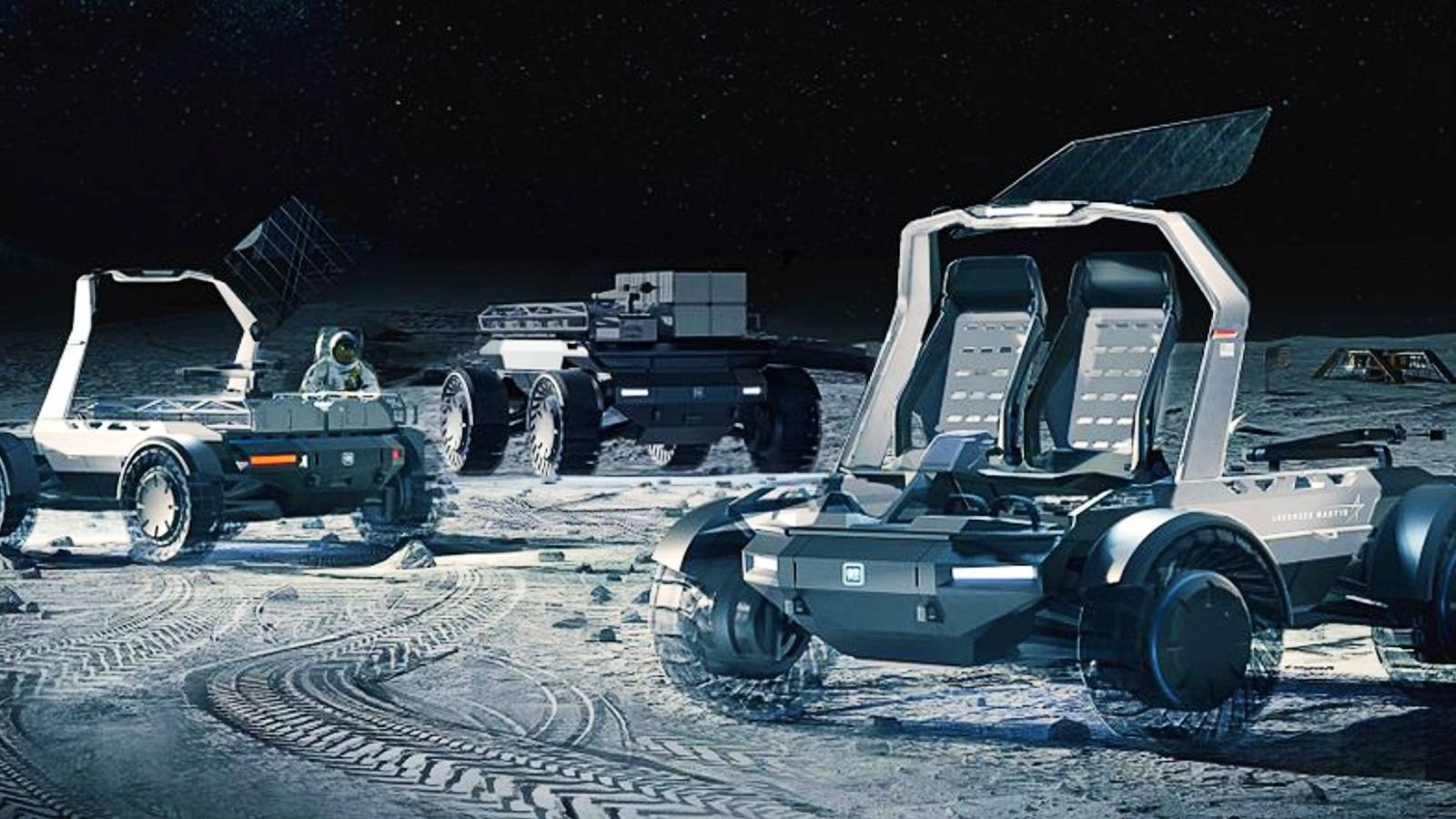 GM And Lockheed Show Off The Rovers Astronauts Will Drive On The Moon