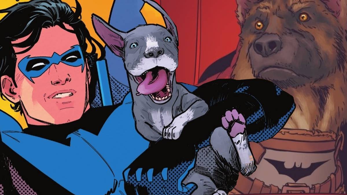 Nightwing's Puppy Officially Shows Batman's Dog How It's Done