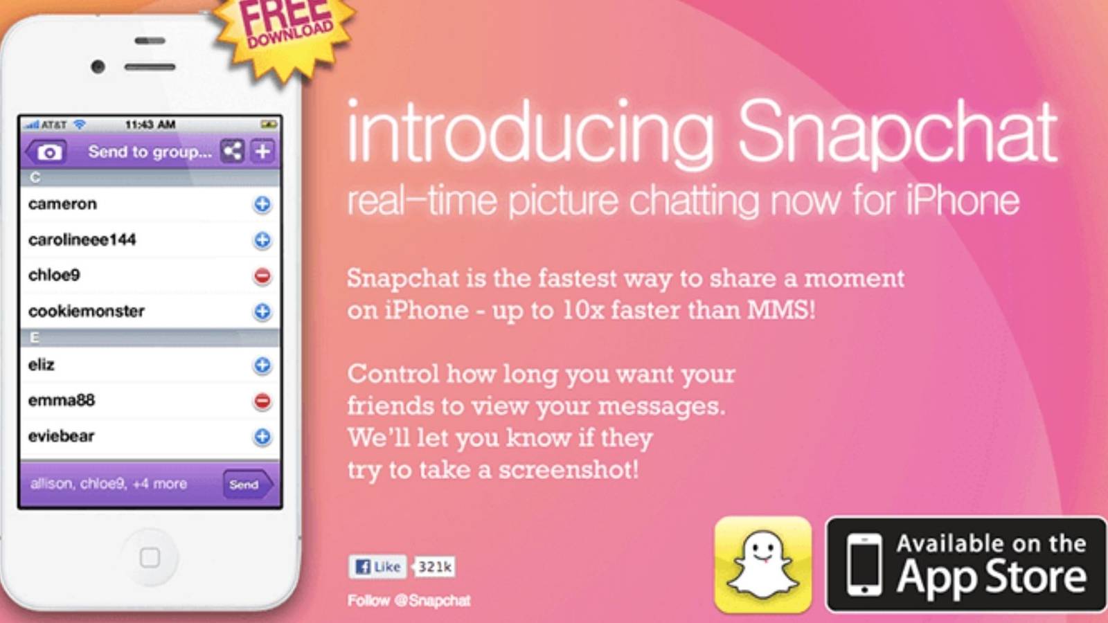 When was Snapchat created?