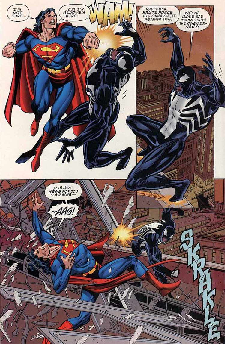 Venom vs Superman Revealed the Symbiote Is Stronger