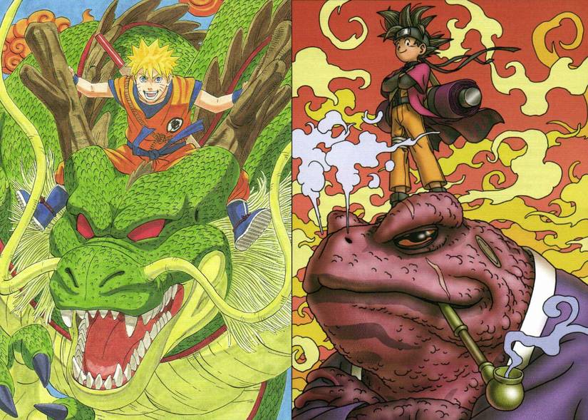 Naruto and Goku Trade Places in Epic Art From Series' Creators