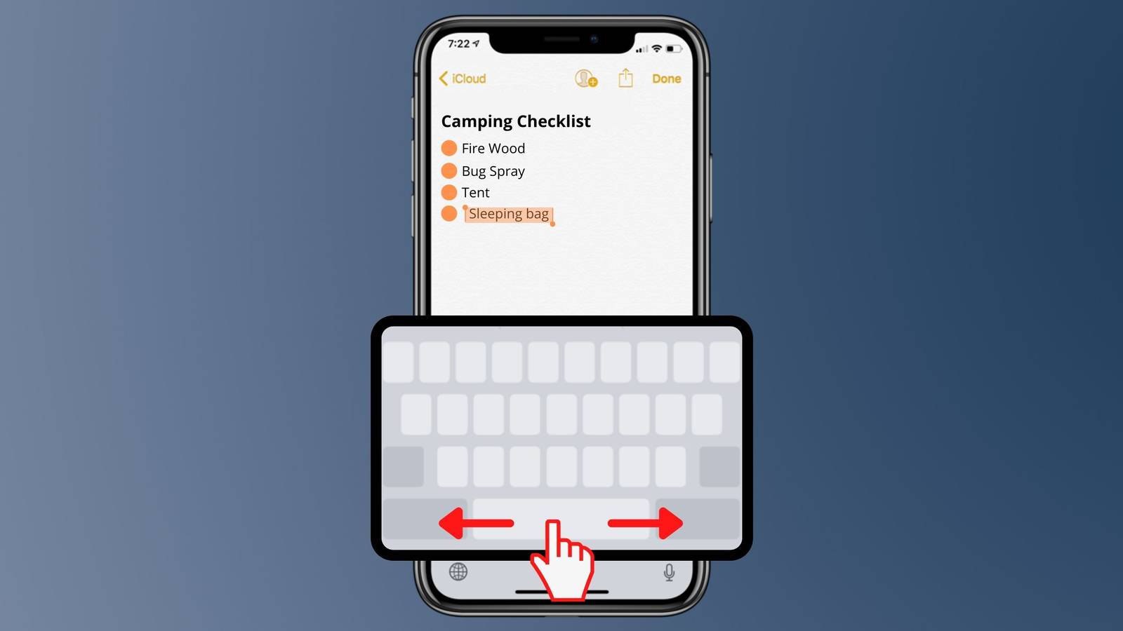 How To Use iPhone's Keyboard As A Touchpad To Scroll Through Text