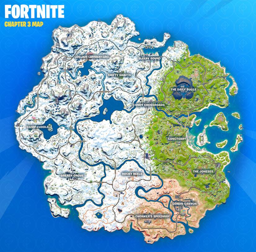 How Fortnite Chapter 3's Map Compares To Previous Ones