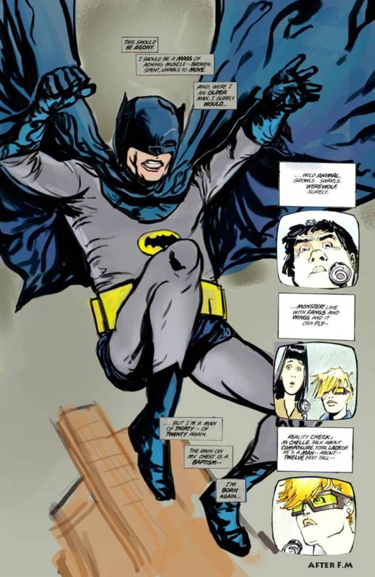 Batman Fan Art Reimagines Adam West in The Dark Knight Returns
