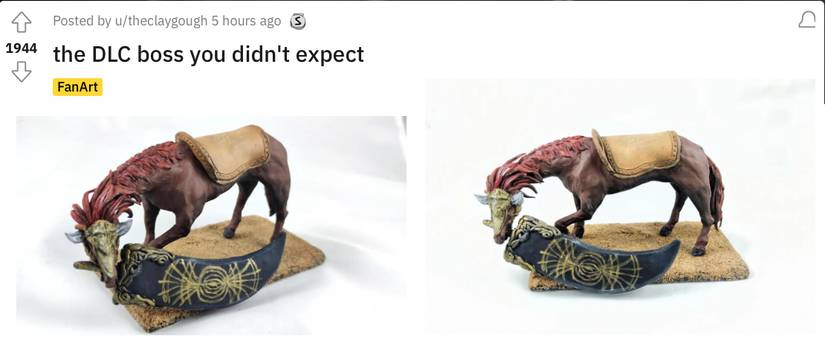 Elden Ring Sculpture Imagines Radahn's Horse As A DLC Boss