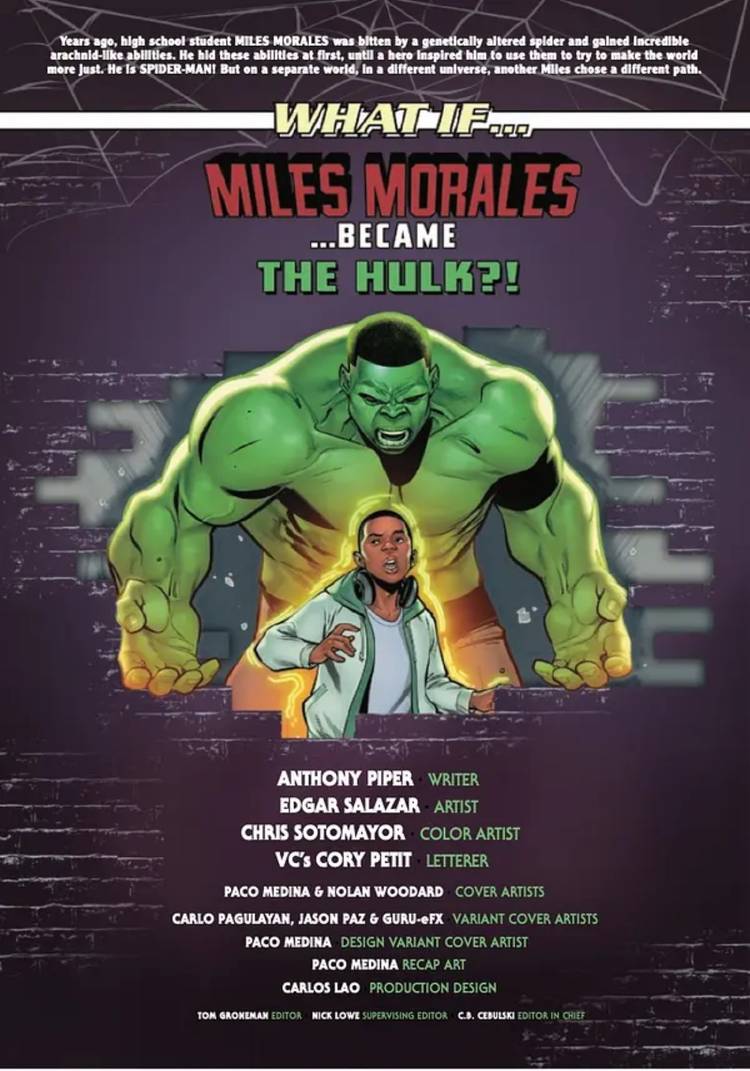 Miles Morales Is Marvel's New Hulk With Amazing Gamma Transformation