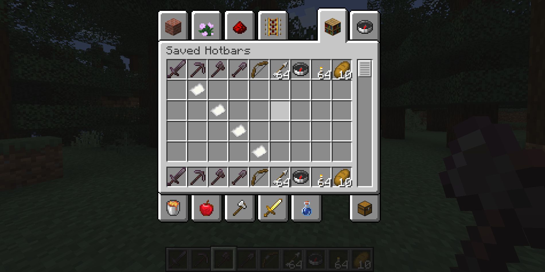 How To Save a Hotbar Layout in Minecraft