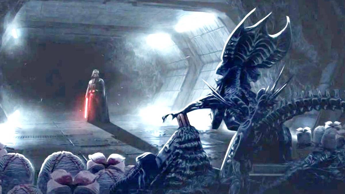 Darth Vader Faces Off Against a Queen Xenomorph in Alien Crossover Art