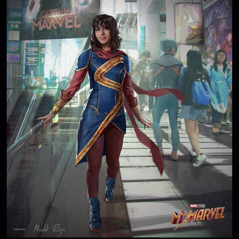 Ms. Marvel's Early MCU Suit Revealed In Easter Egg-Filled Concept Art