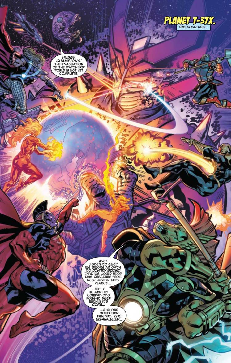 Galactus Unleashes His Max Power Level Against Marvel's Strongest Heroes