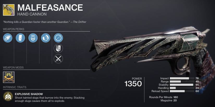 Destiny 2: How To Get The Malfeasance Exotic Hand Cannon