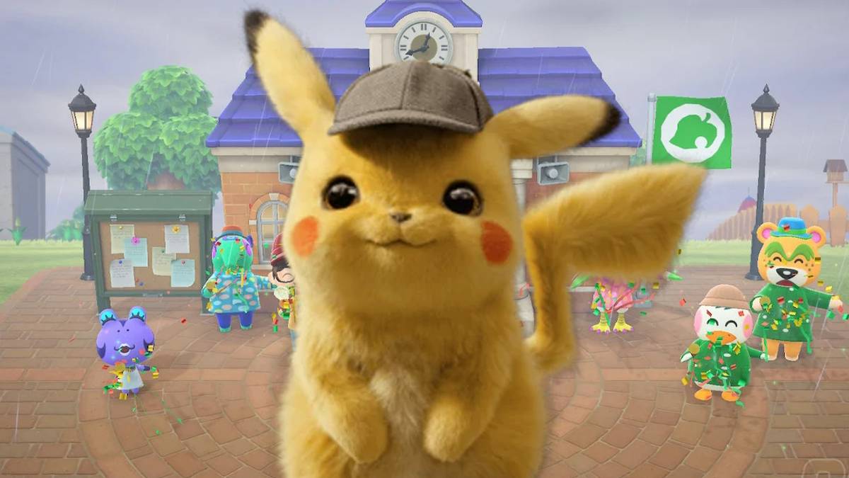 ACNH's Bob Gets Detective Pikachu Makeover In Creepy Fan Art