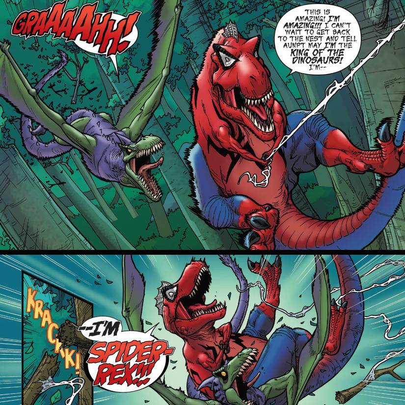Marvel's Prehistoric Spider-Man Is King of The Dinosaurs