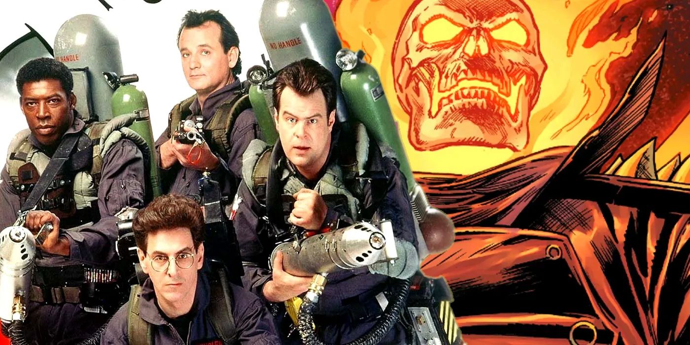 Ghost Rider Meets Ghostbusters in Fiery Tribute to Dark Marvel Hero