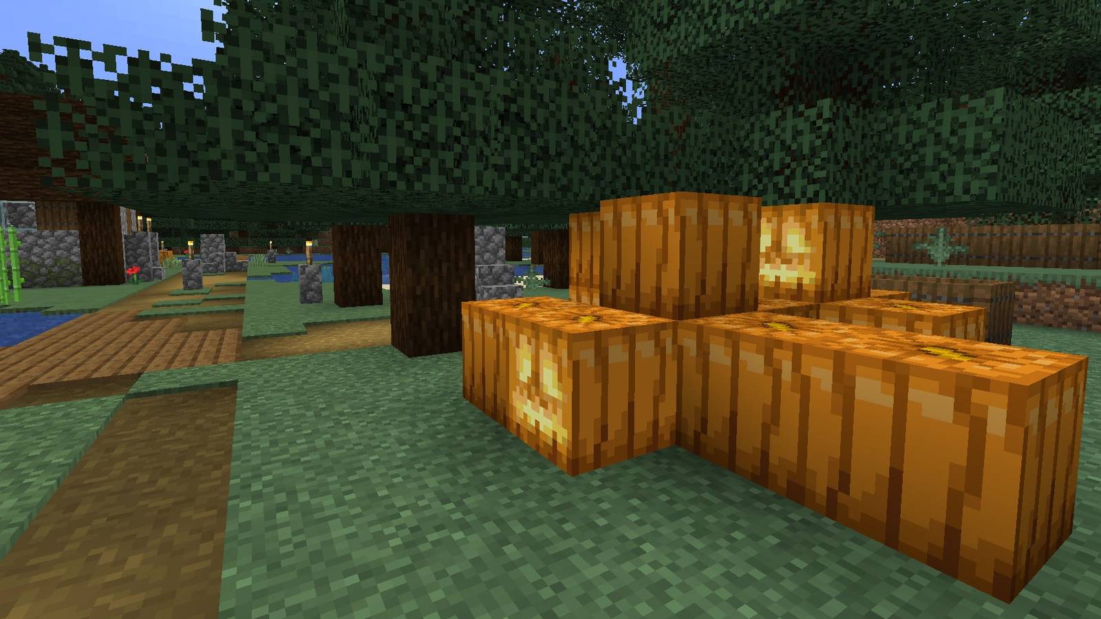Minecraft Player's Evil Pumpkin Home Is Perfect For Halloween
