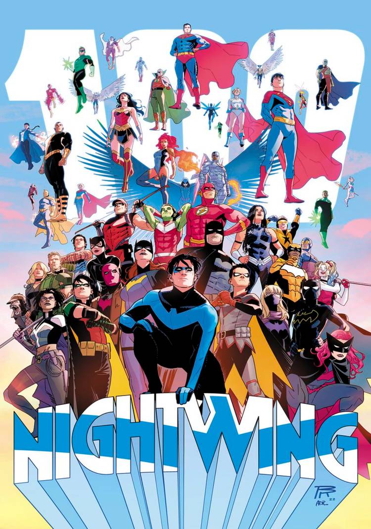 DC's Greatest Heroes Assemble In Nightwing #100 Celebration Art