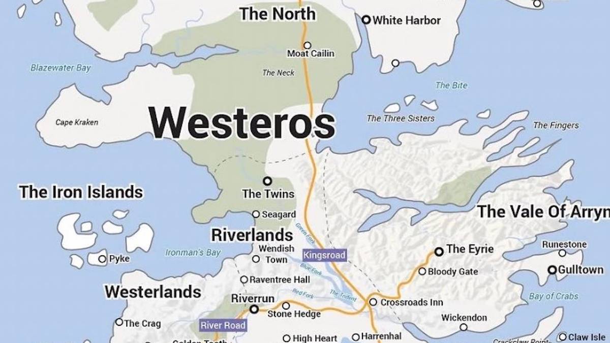 What Game Of Thrones' Westeros Would Look Like On Google Maps