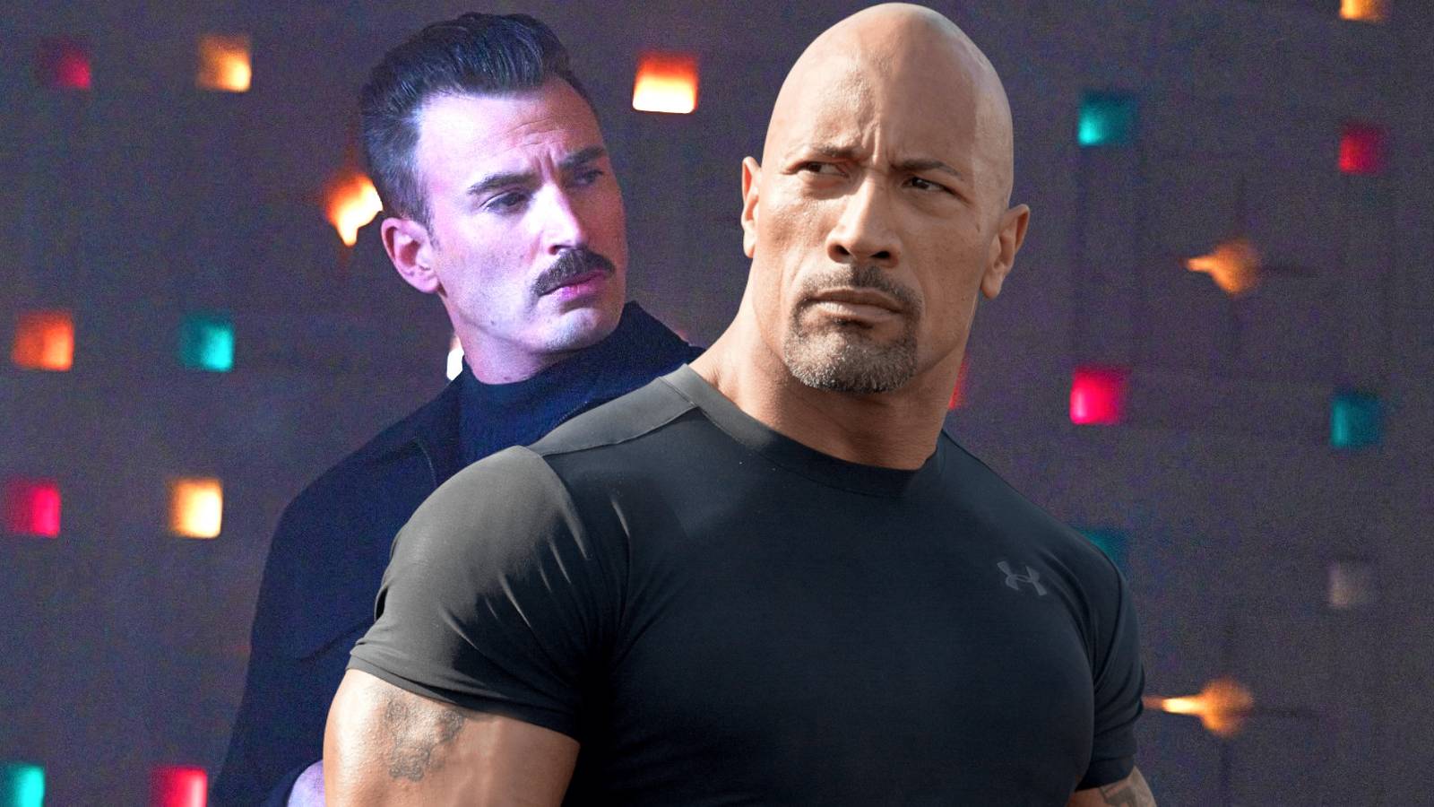 Chris Evans & Dwayne Johnson Set Photos Reveal First Look At New Movie
