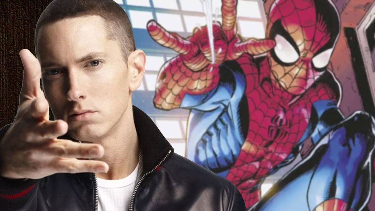 Spider-Man Faces Eminem in Rap Battle in Official Marvel Art
