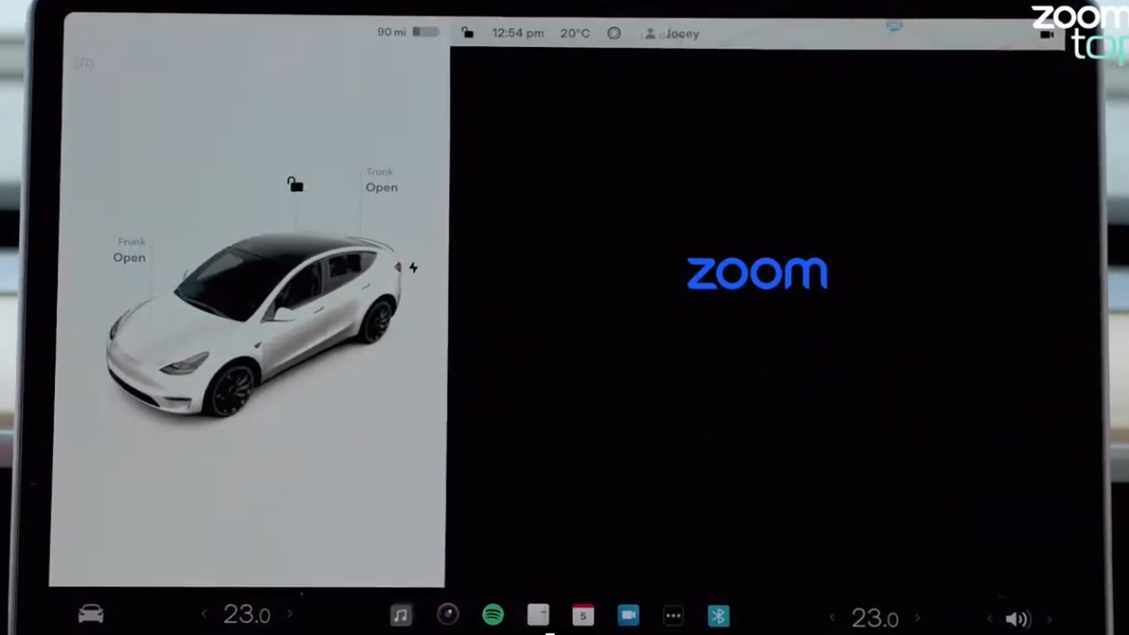 Take A Zoom Call Right From Your Tesla