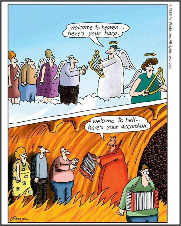 Gary Larson's 10 Funniest Far Side Comics About Heaven And Hell