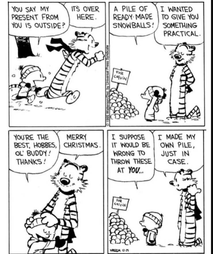 10 Most Heartwarming Calvin And Hobbes Christmas Comics