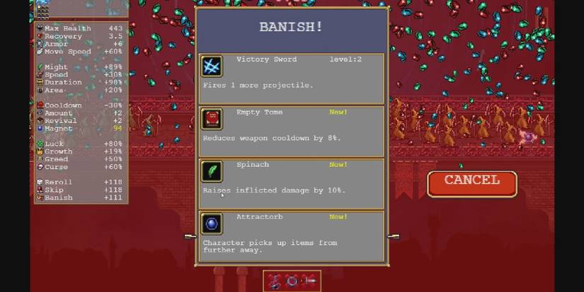 Vampire Survivors: How to Banish 10 or More Weapons in a Single Run