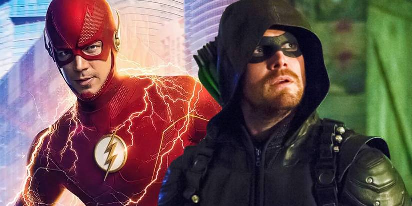 Green Arrow & Kid Flash Suited Up In The Flash Season 9 Set Photos