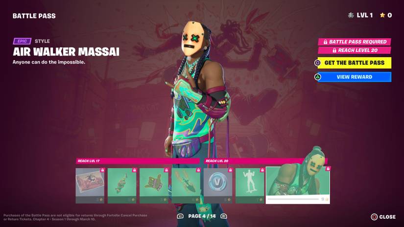 Fortnite Chapter 4 Season 1 Battle Pass Guide (Stars, Tiers, & Rewards)