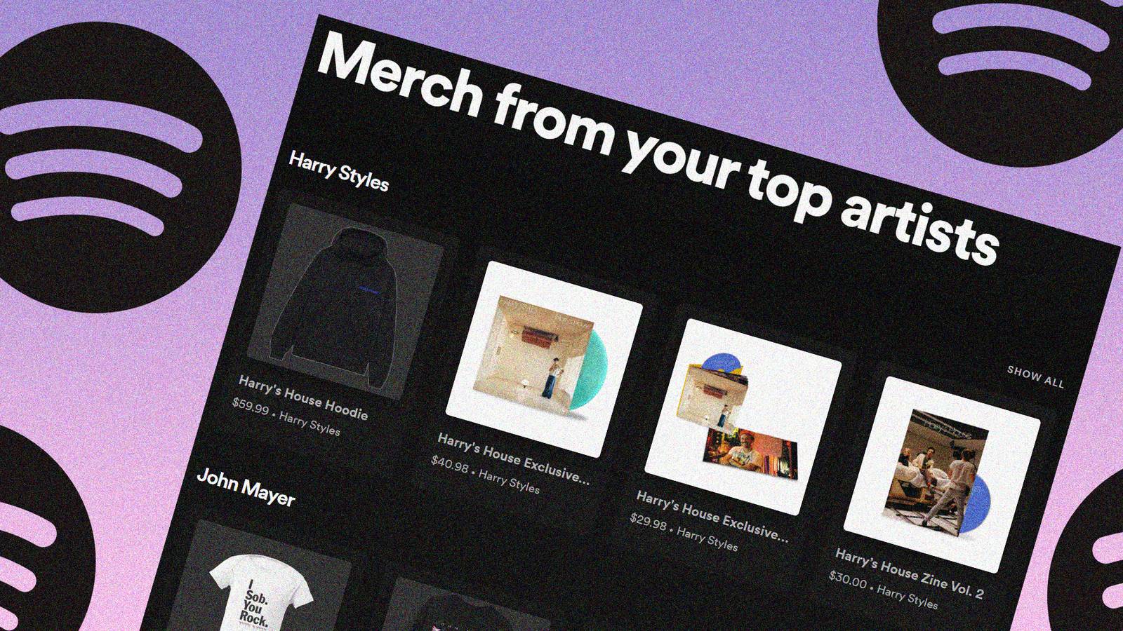 Spotify Now Has A Merch Hub For All Your Wrapped Artists