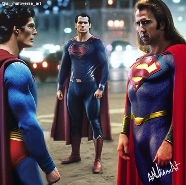 Multi-Generational Superman AI Art Brings Together Cavill, Reeve ...