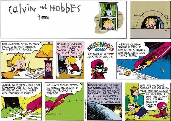 Calvin And Hobbes: 10 Funniest Stupendous Man Comics