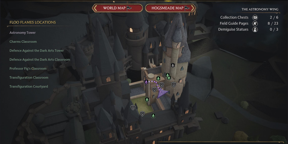 Hogwarts Legacy All Astronomy Wing Field Guide Page Locations