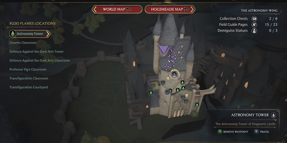 Hogwarts Legacy All Astronomy Wing Field Guide Page Locations