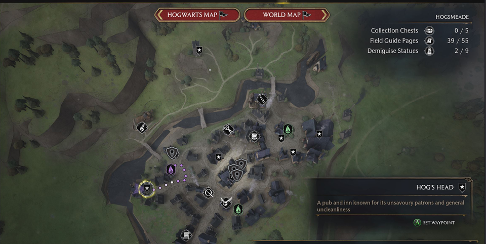 Hogwarts Legacy All Demiguise Statue Locations In Hogsmeade