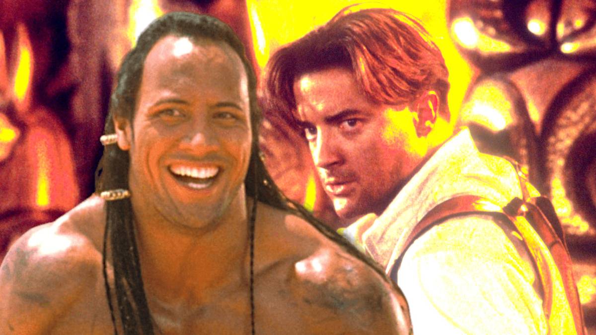 Brendan Fraser & Dwayne Johnson Embrace In Sweet Mummy Reunion Video
