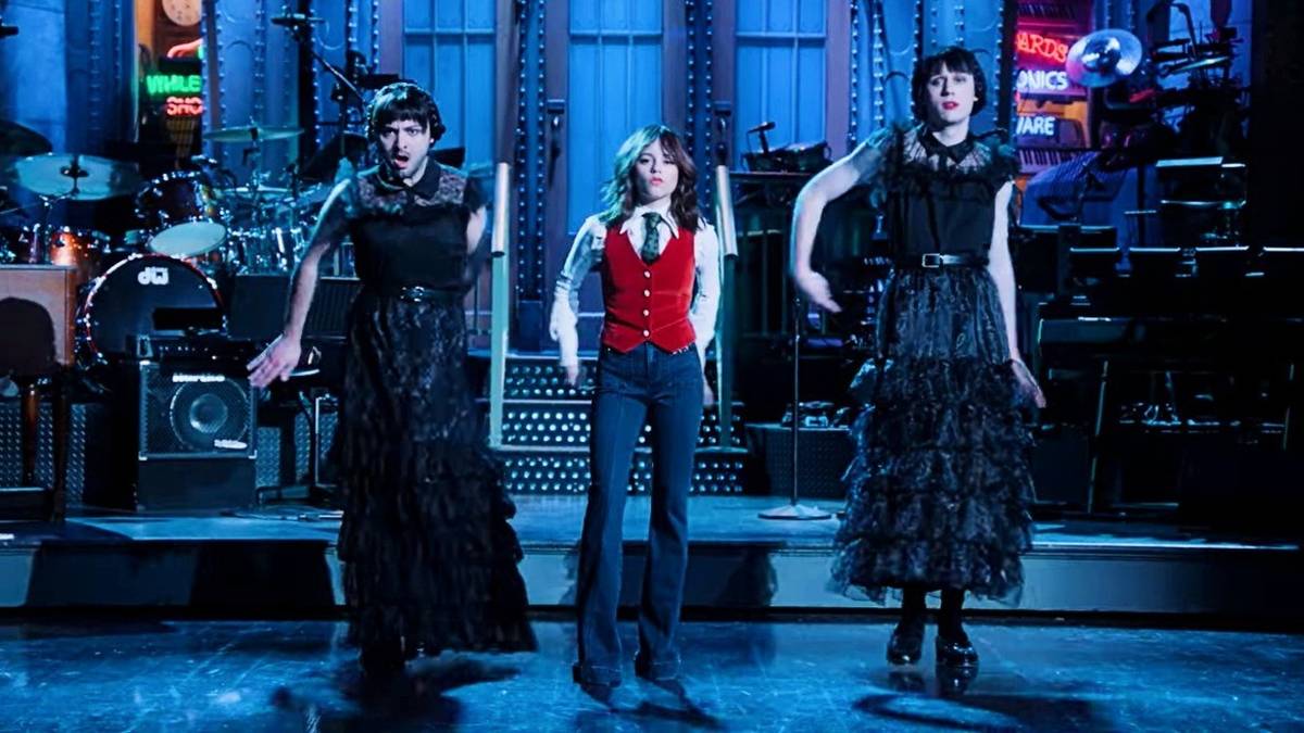 Jenna Ortega Reluctantly Performs Iconic Wednesday Dance In SNL Video