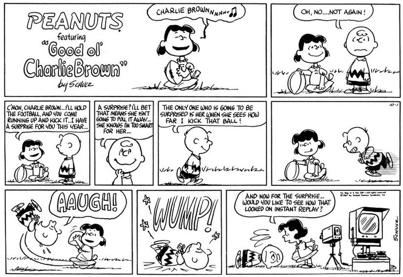 The 10 Best Charlie Brown & Lucy Football Gags