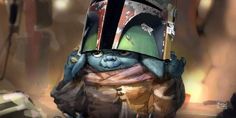What Grogu Would Look Like In A Mandalorian Helmet