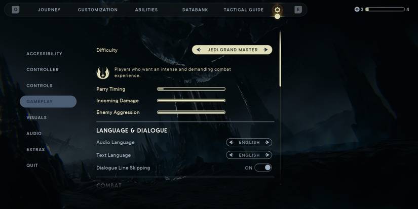 Star Wars Jedi Survivor Useful Gameplay Settings To Change Immediately