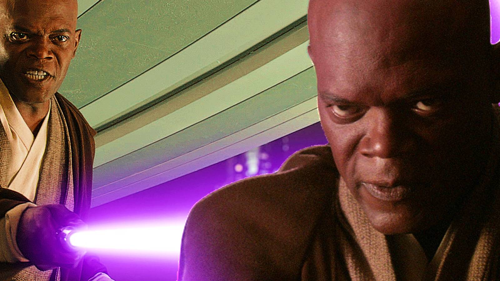 Samuel L Jackson Mace Windu Lightsaber Samuel L Jackson Purple