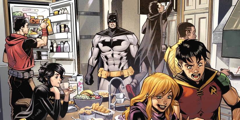 Batman Becomes the Bat-Family's Adorable Christmas Tree in Official Art