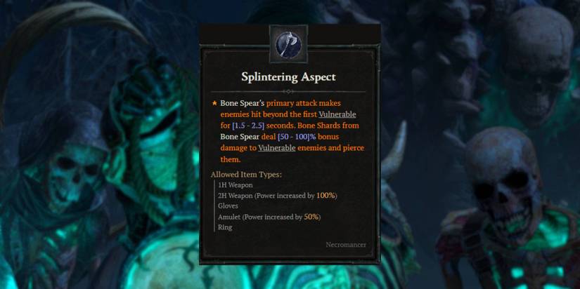 10 Best Codex of Power Aspects For Necromancers In Diablo 4