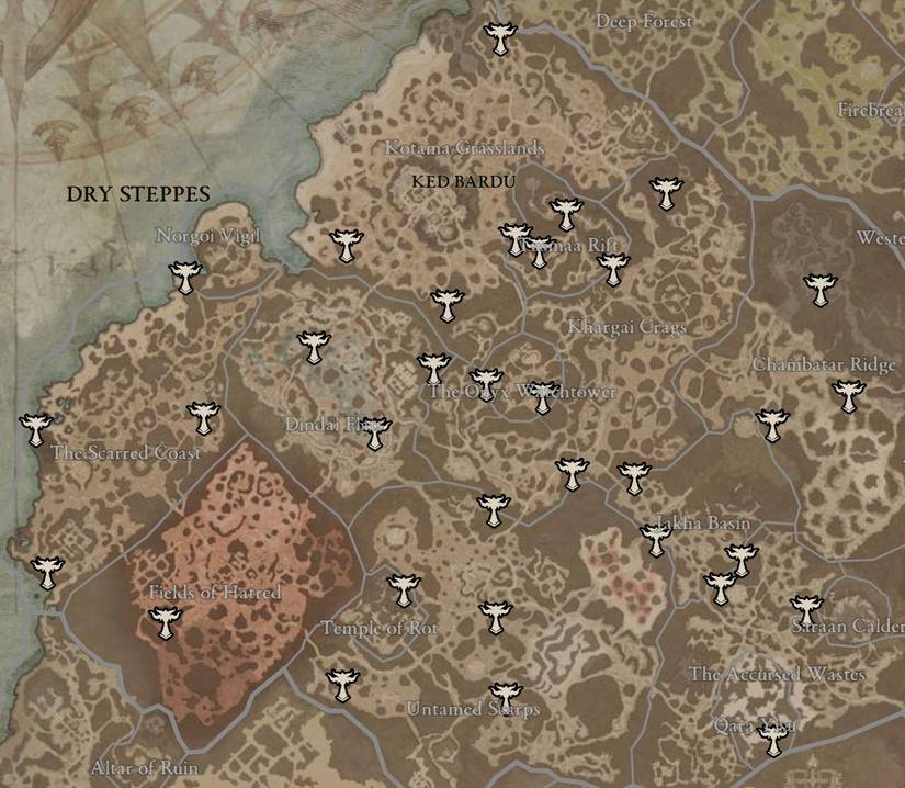 All Altar of Lilith Locations In Diablo 4