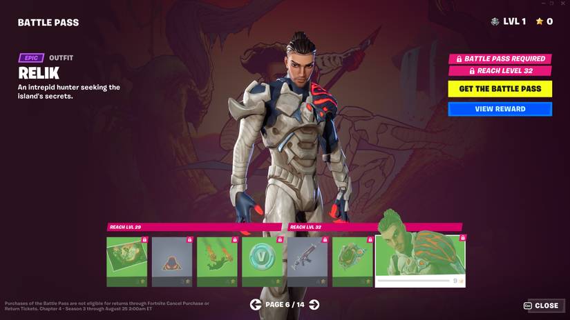 Fortnite Chapter 4 Season 3 Battle Pass Guide (Stars, Tiers, & Rewards)