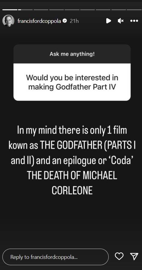 Godfather Part 4 Return Chances Get A Blunt Response From Director ...