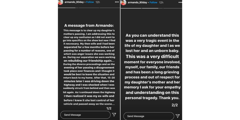 90 Day Fiancé: The Other Way - Armando Is Finally Opening Up About The Tragic Death Of His Ex-Wife