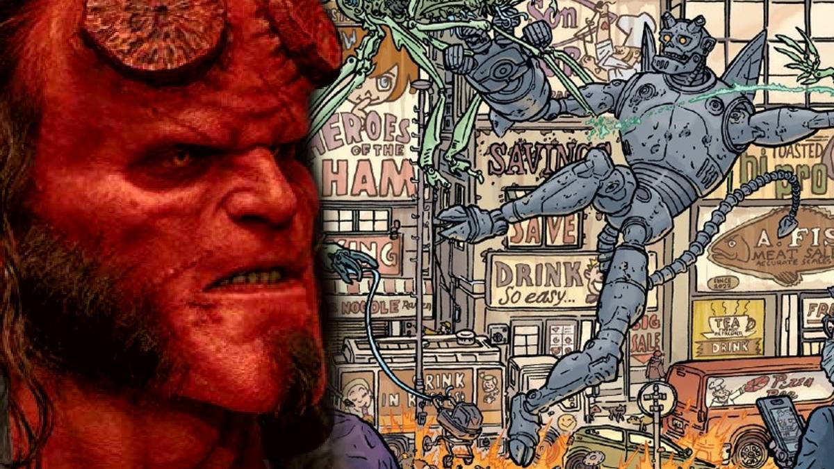 Exclusive: GIANT ROBOT HELLBOY #2 Covers Pit Big Red Against Kaiju Monsters